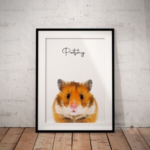 Cute Hamster Print, Cute Hammie Wall Art, Hamster Art, Cheeky Hammie ...