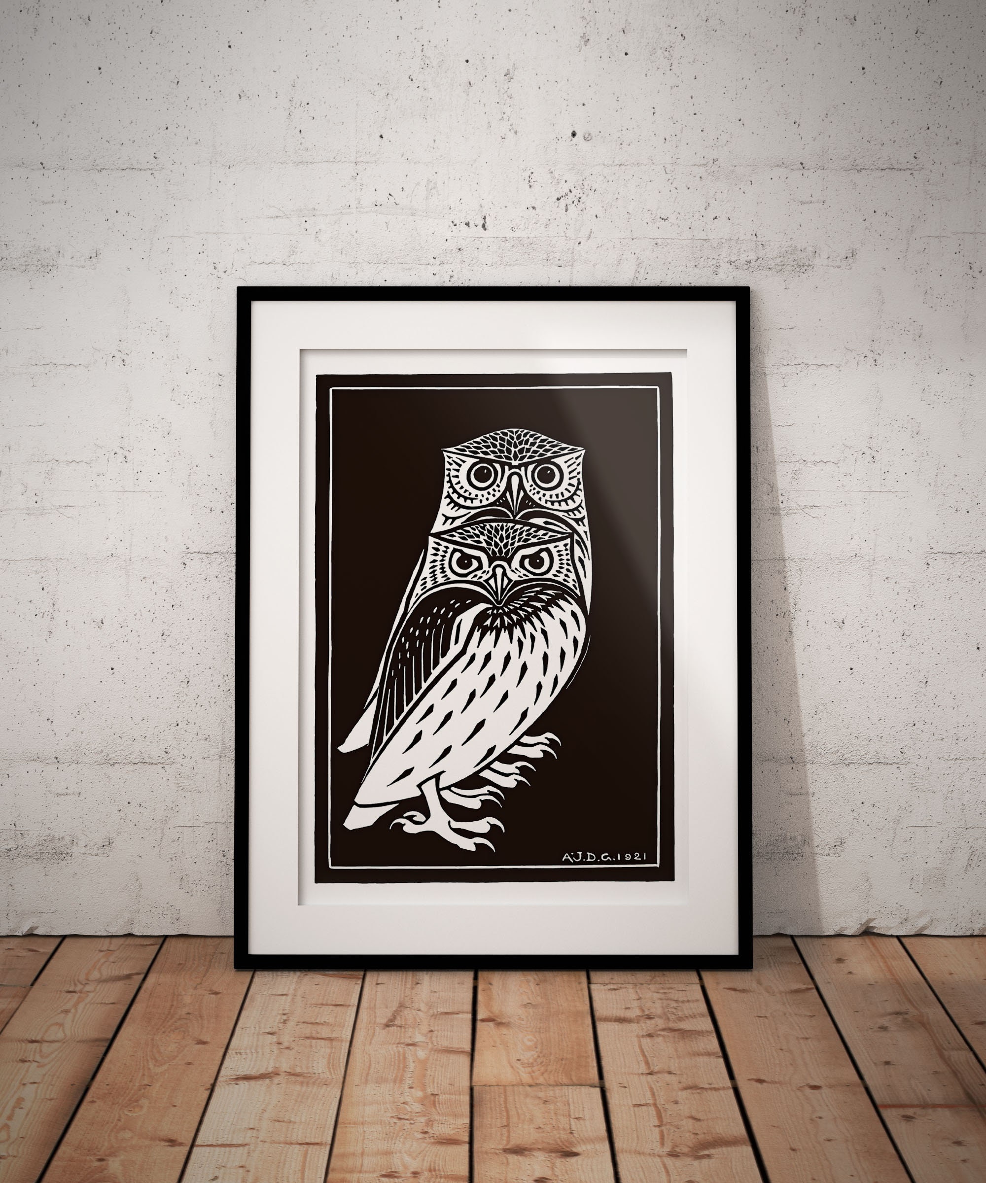 Abstract Owl Drawing