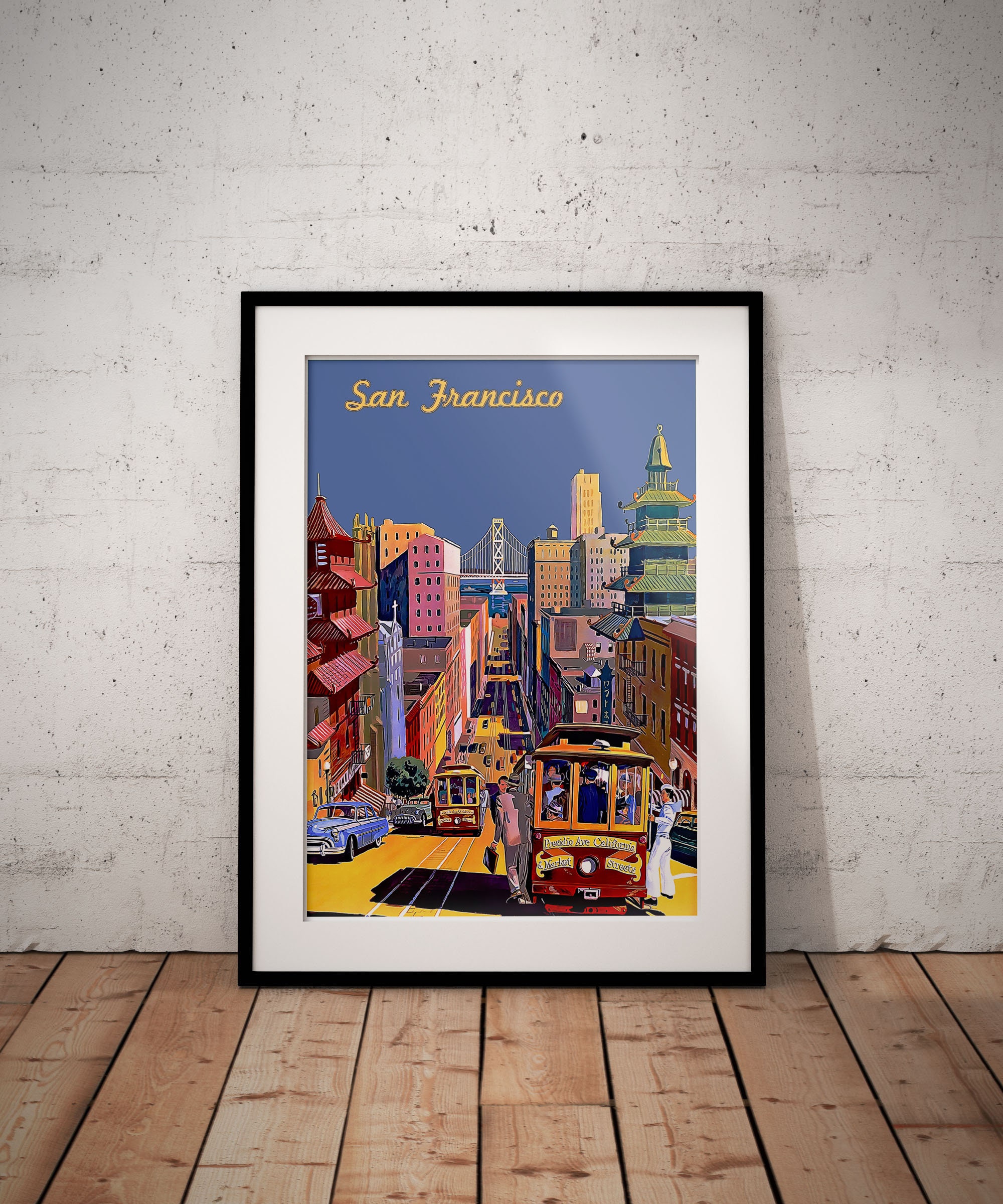 Vintage Travel Print San Francisco Print Remastered Print | Etsy