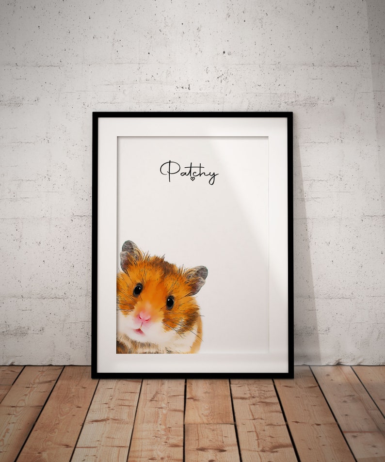 Cute Hamster Print, Cute Hammie Wall Art, Hamster Art, Cheeky Hammie ...