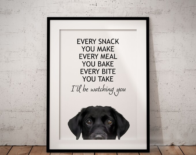 Black Labrador With Sheep Fine Art Giclée Print, Wall Art, Nursery Art ...
