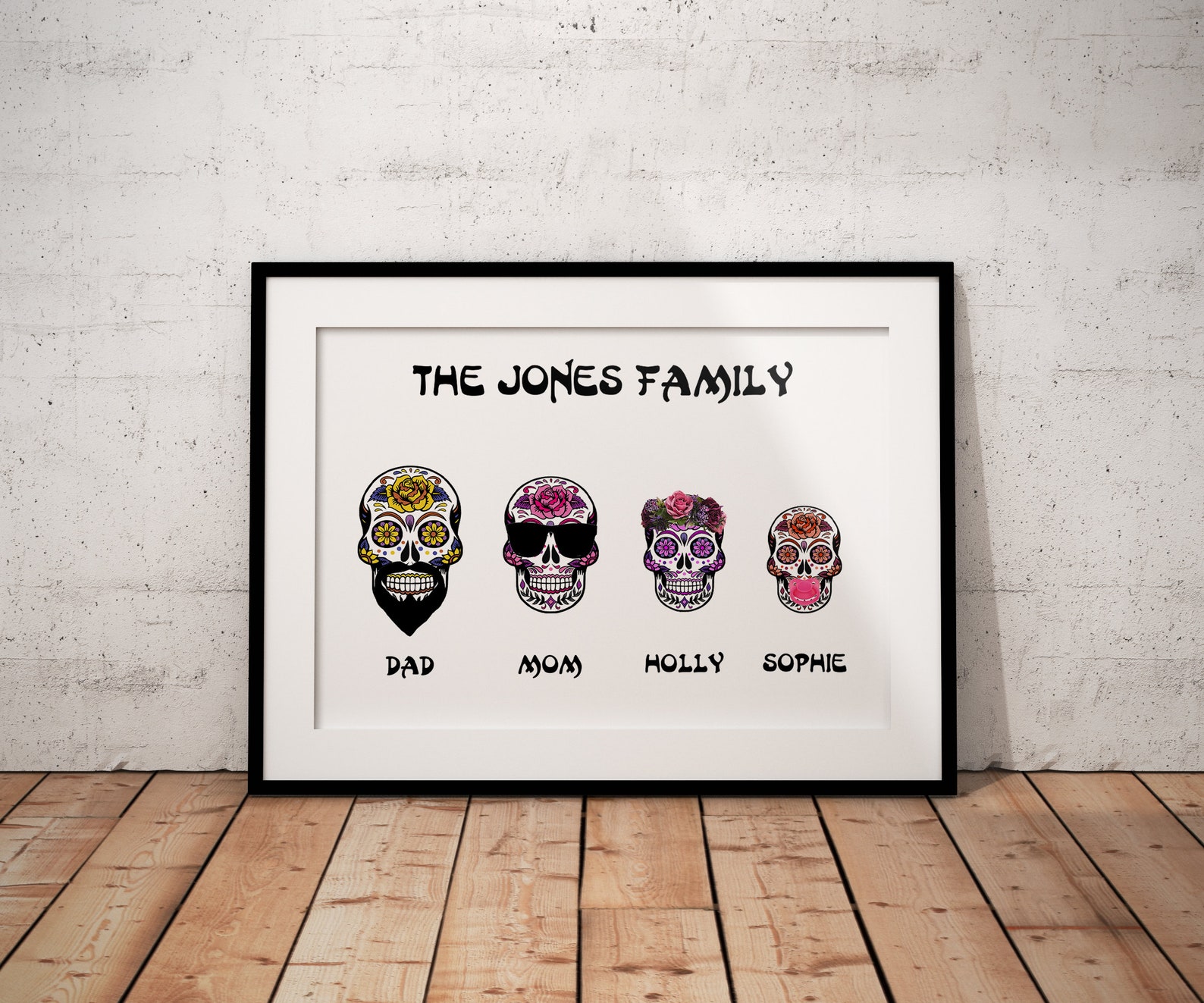 Personalised Family Tree Skulls Skull Decor Skull Pictures - Etsy UK