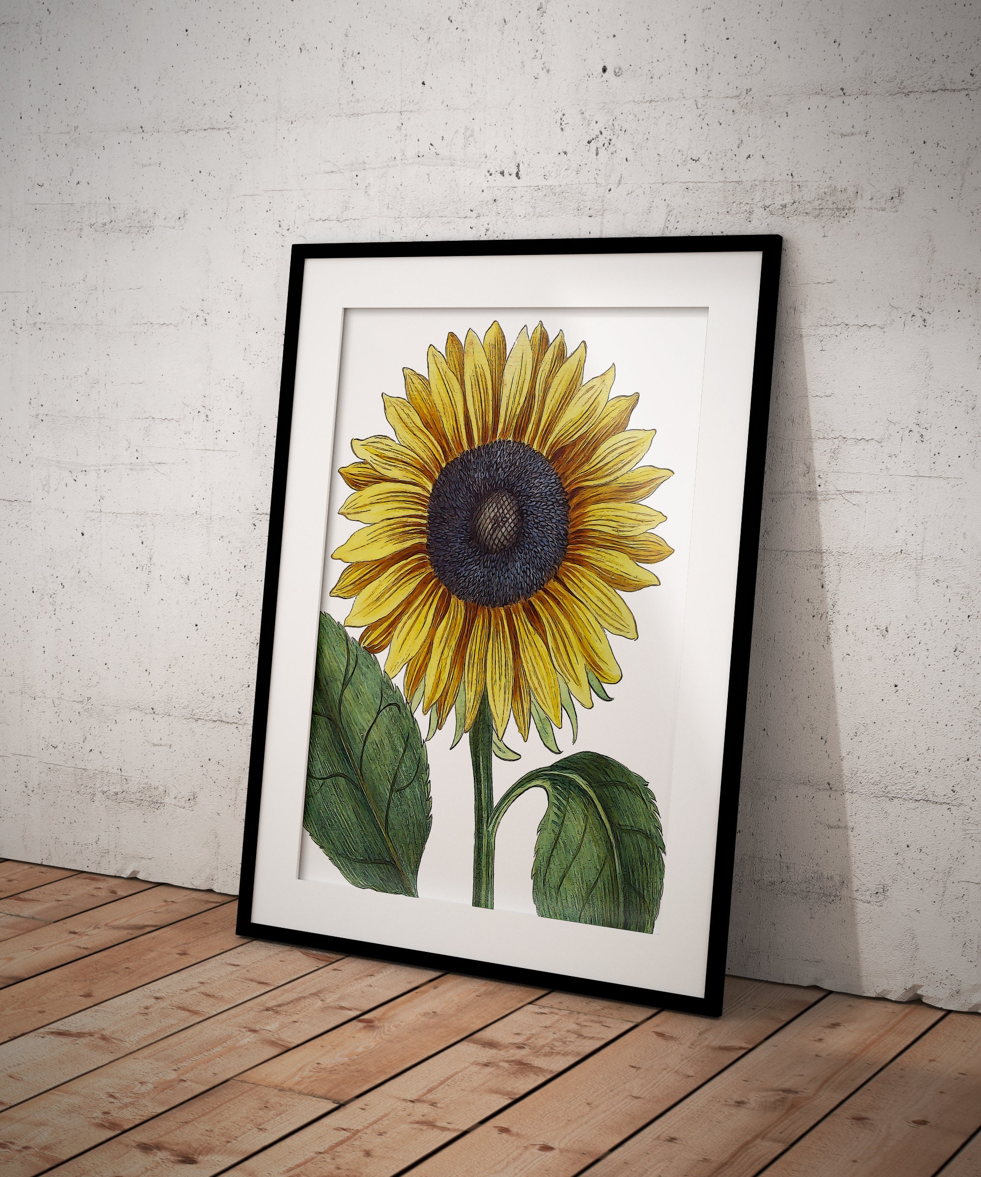 Sunflower Print Sunflower Wall Art Modern Wall Art Floral | Etsy