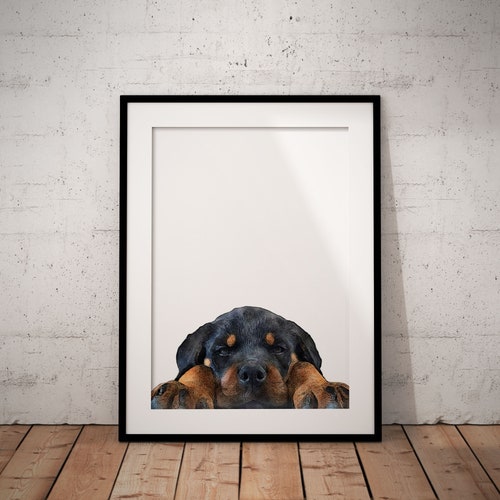 Rottweiler Print Painting Gift Art | Etsy