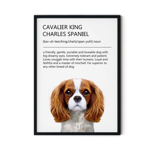 Cute, Fun Blenheim Cavalier King Charles Spaniel Definition Giclée Art ...