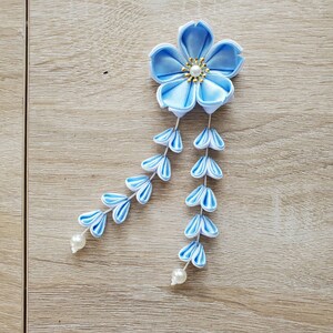 Kanzashi Cherry Blossom Sakura Flower Hair Clip Barrette With Tassels ...