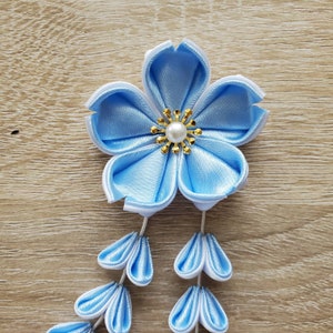 Kanzashi Cherry Blossom Sakura Flower Hair Clip Barrette With Tassels ...