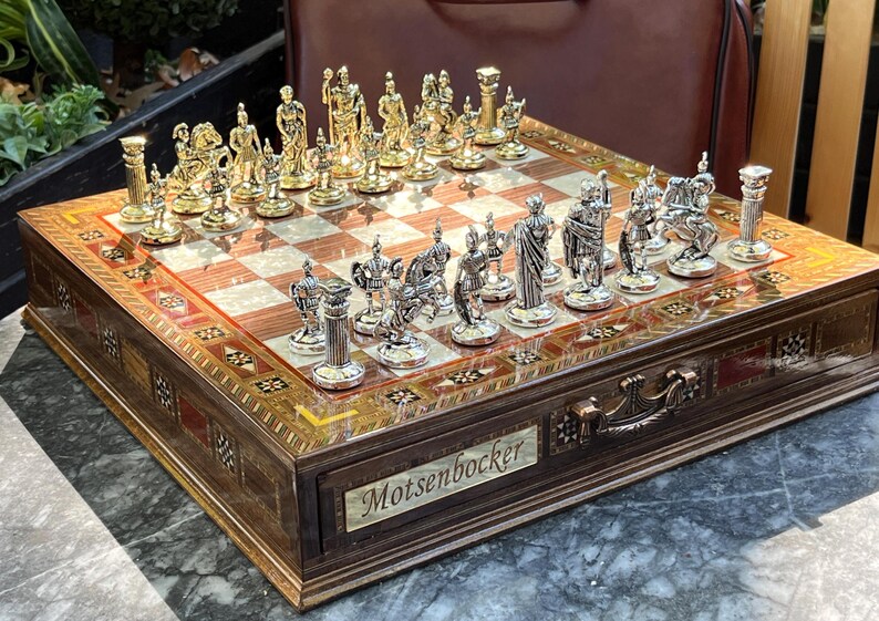Custom Chess Sets for Adults,unique Chess Set With Metal Chess Pieces ...