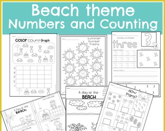 Preschool Pre K Kindergarten Numbers and Counting Practice- Instant ...