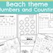 Preschool Pre K Kindergarten Numbers and Counting Math Bundle BEACH ...