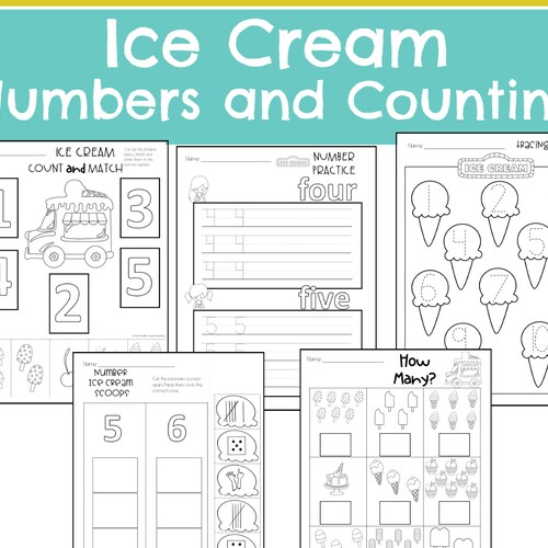 Preschool Pre K Kindergarten Numbers and Counting Math Bundle - Etsy