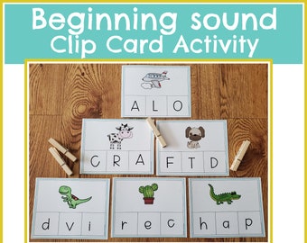 Alphabet & Beginning Sound Matching Activity A-Z Printable | Etsy