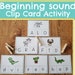 Alphabet & Beginning Sound Clip Card Activity, A-Z , Printable Alphabet ...