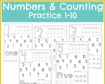 Adding Practice Preschool Printable Numbers and Counting Preschool, Pre ...