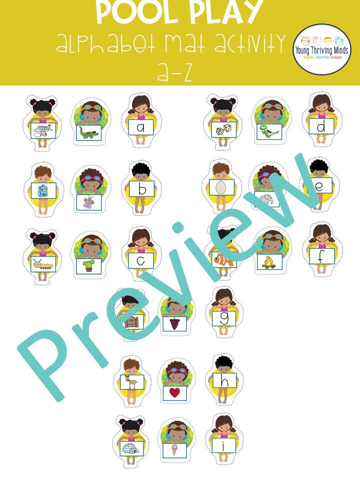 Alphabet & Beginning Sound Matching Activity, A-Z , Printable Alphabet ...