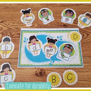 Alphabet & Beginning Sound Matching Activity, A-Z , Printable Alphabet ...