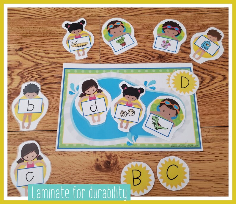 Alphabet & Beginning Sound Matching Activity, A-Z , Printable Alphabet ...