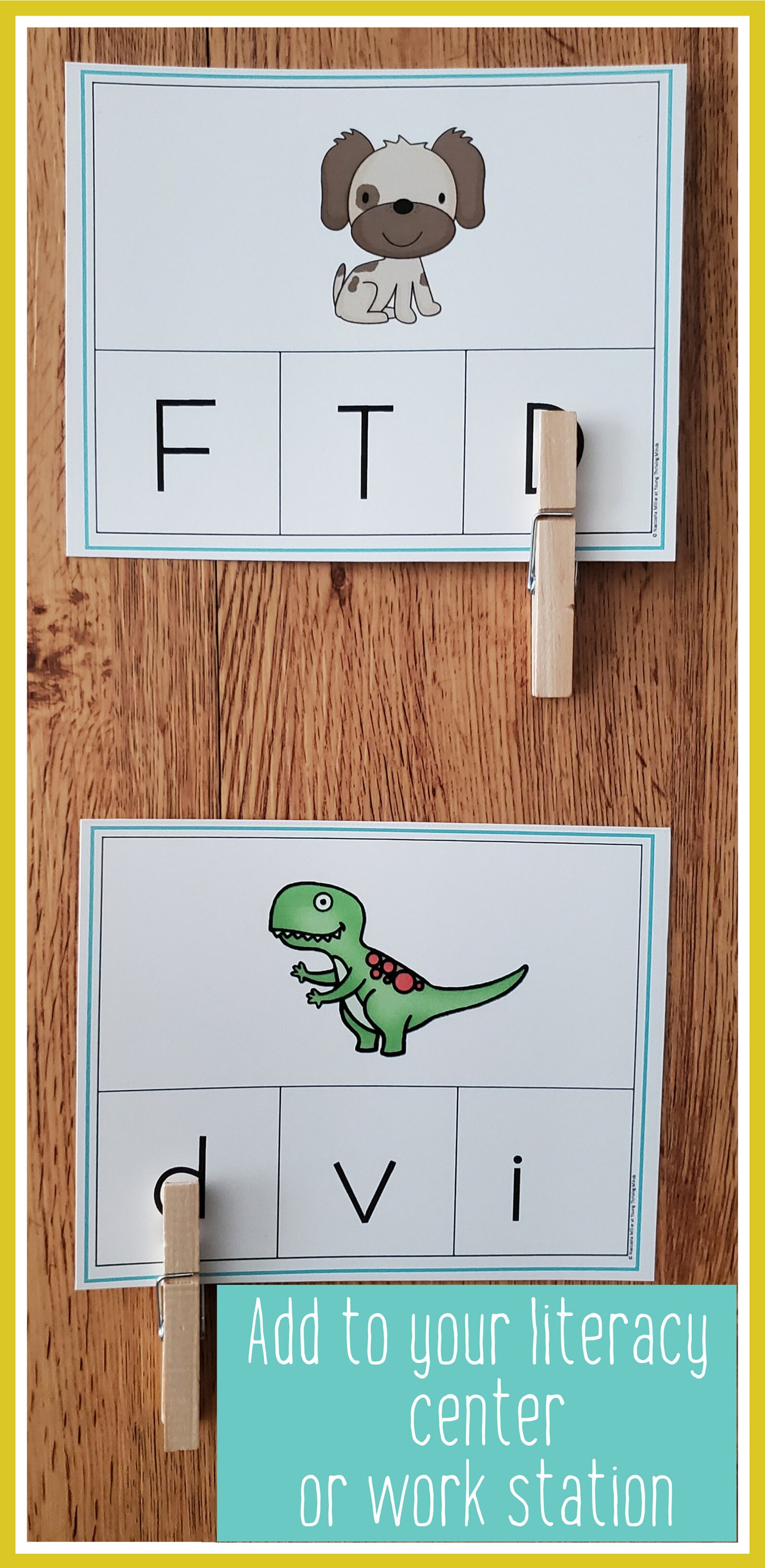 Alphabet & Beginning Sound Clip Card Activity A-Z Printable - Etsy