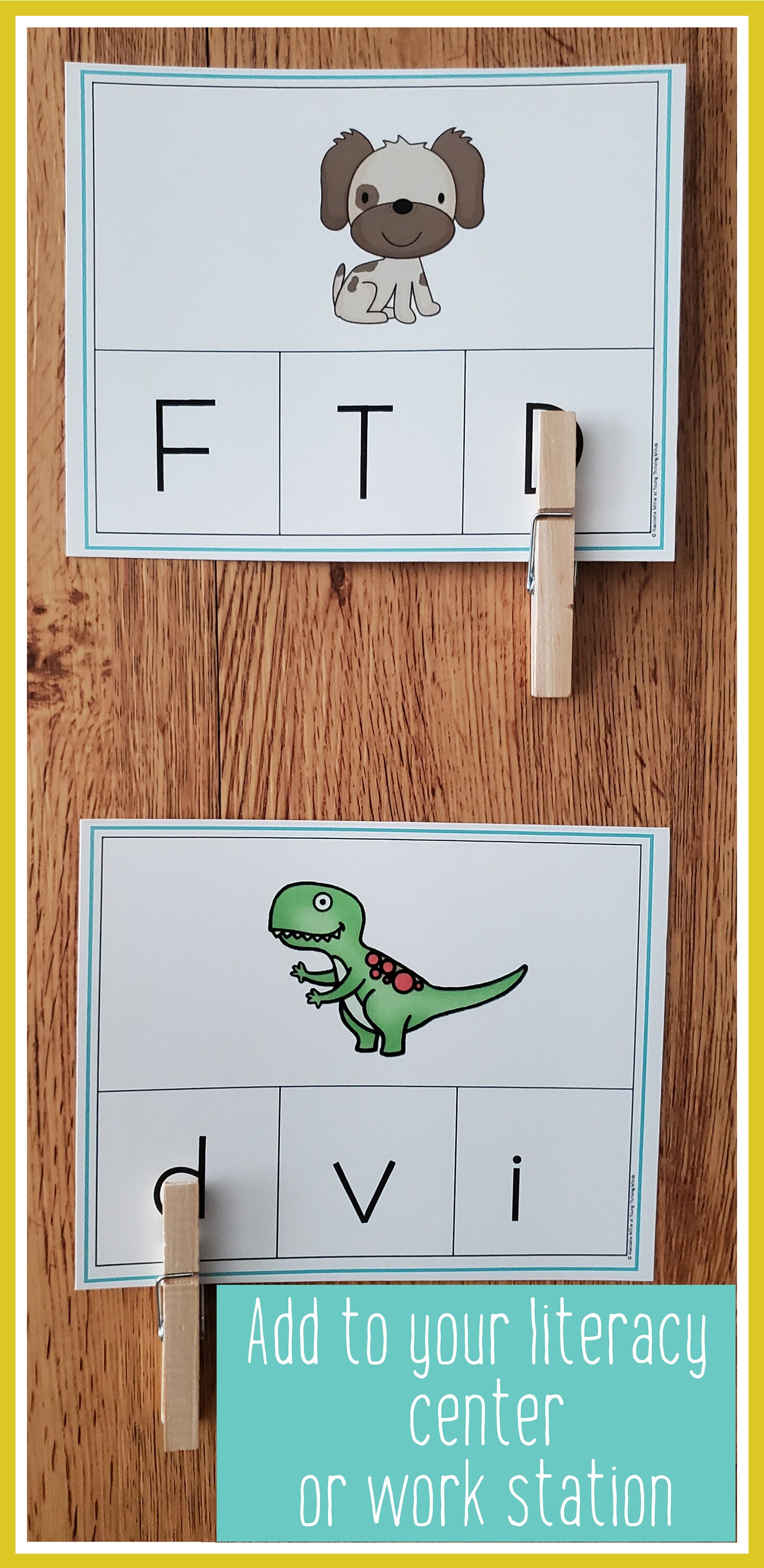 Alphabet & Beginning Sound Clip Card Activity A-Z Printable - Etsy