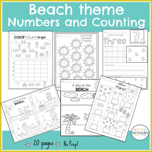 Preschool Pre K Kindergarten Numbers and Counting Practice - Etsy