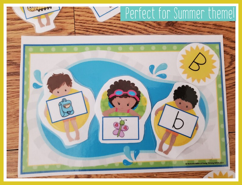 Alphabet & Beginning Sound Matching Activity, A-Z , Printable Alphabet ...