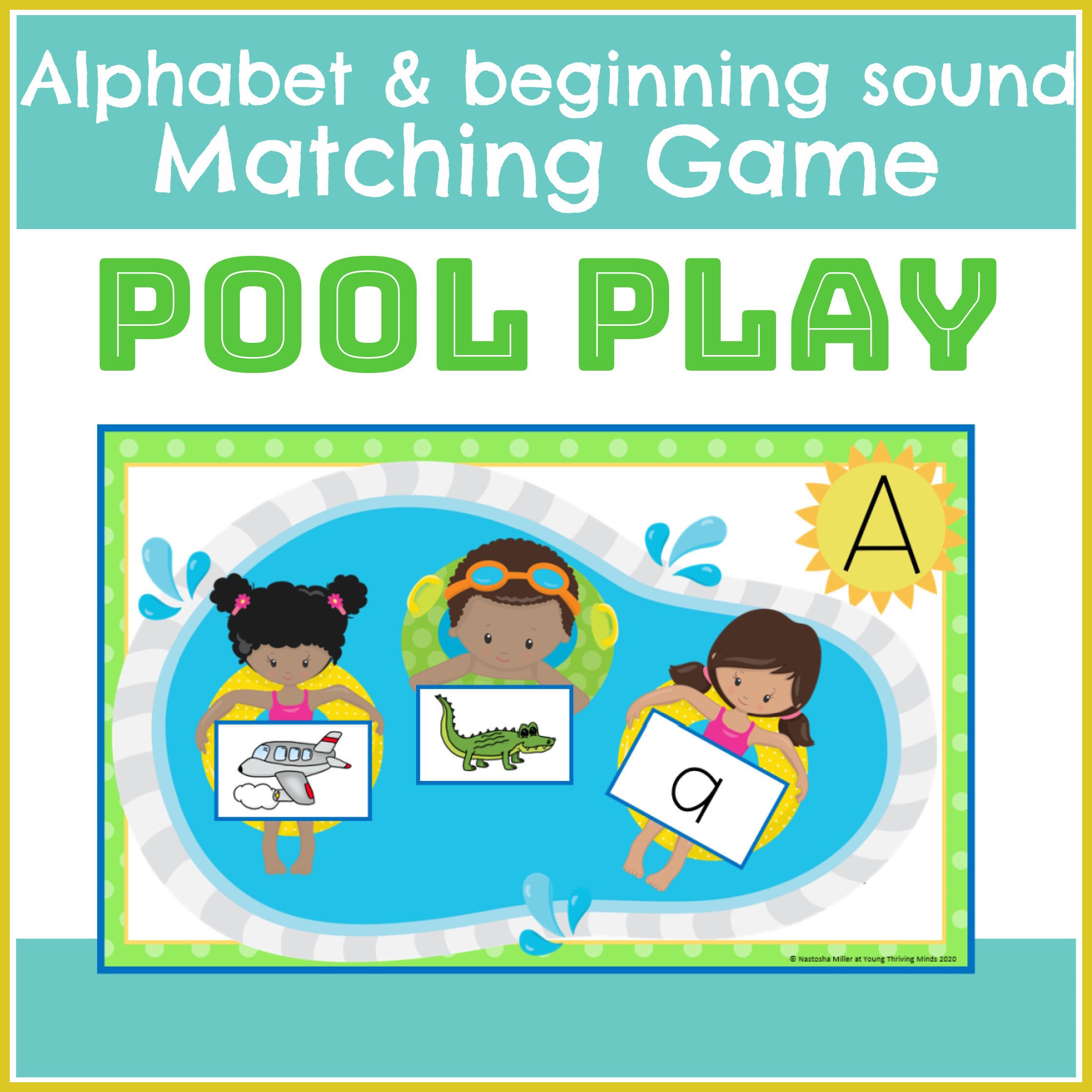 Alphabet & Beginning Sound Matching Activity, A-Z , Printable Alphabet ...
