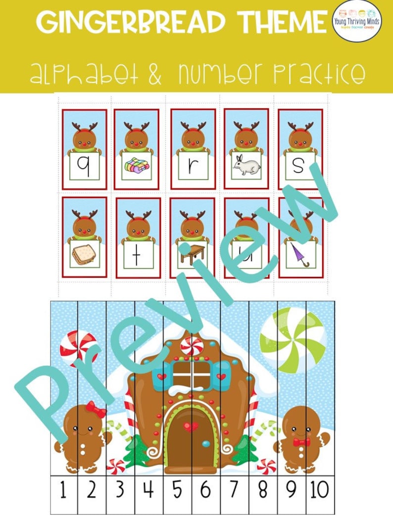 Printable Gingerbread Theme Preschool, Pre K, Kindergarten Activity ...