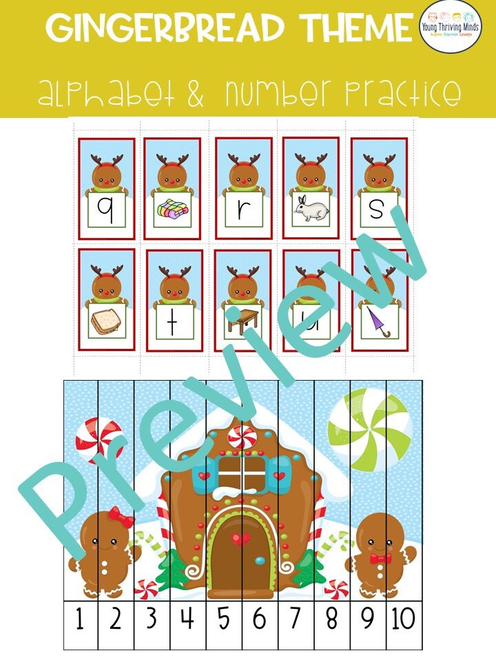 Printable Gingerbread Theme Preschool, Pre K, Kindergarten Activity ...