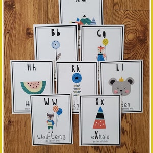 Mindfulness Alphabet Flash Card, Mindfulness Printable, Home School ...