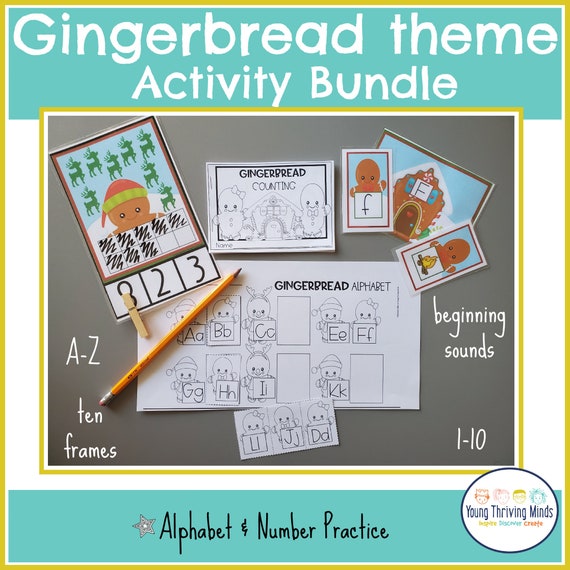 Printable Gingerbread Theme Preschool Pre K Kindergarten | Etsy