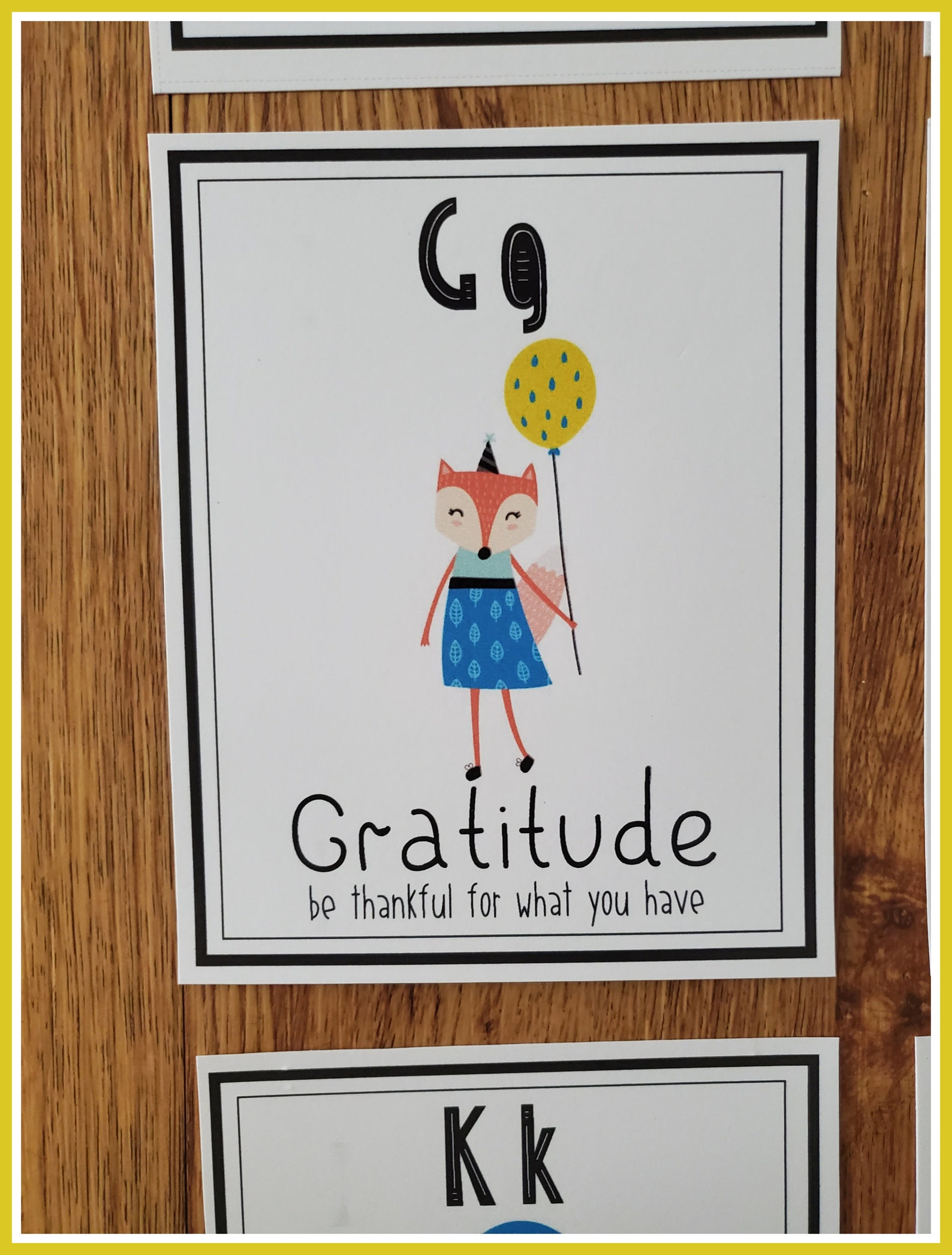 Mindfulness Alphabet Flash Card Mindfulness Printable Home - Etsy