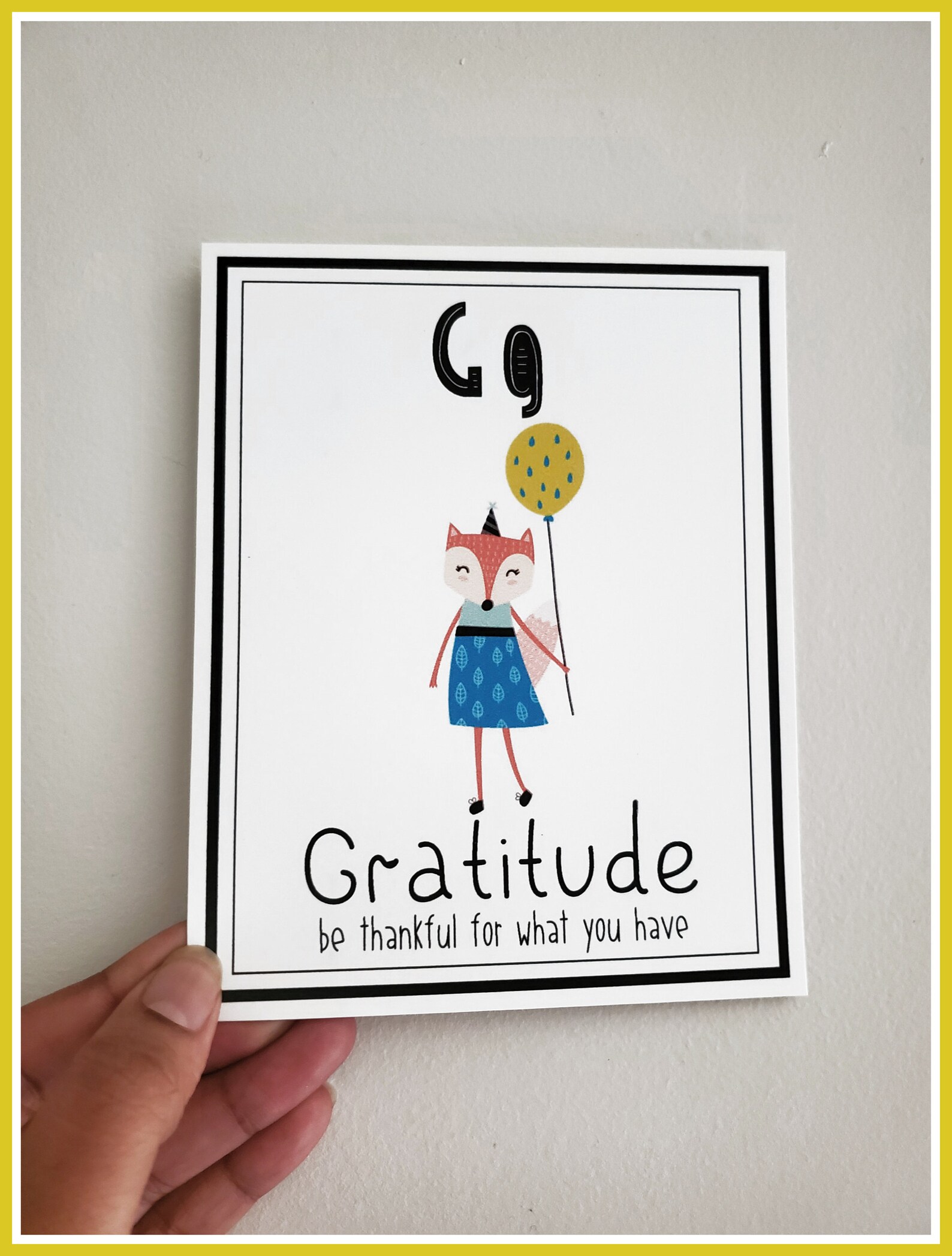 Mindfulness Alphabet Flash Card, Mindfulness Printable, Home School ...