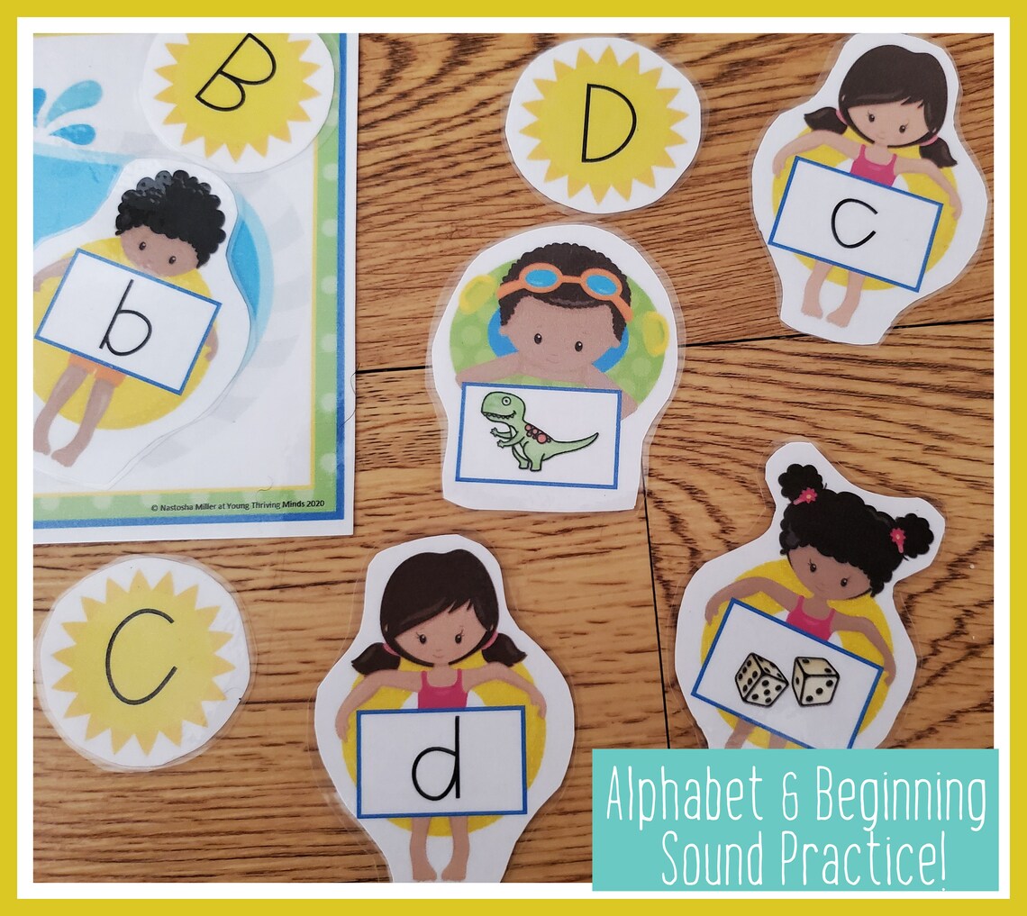 Alphabet & Beginning Sound Matching Activity, A-Z , Printable Alphabet ...