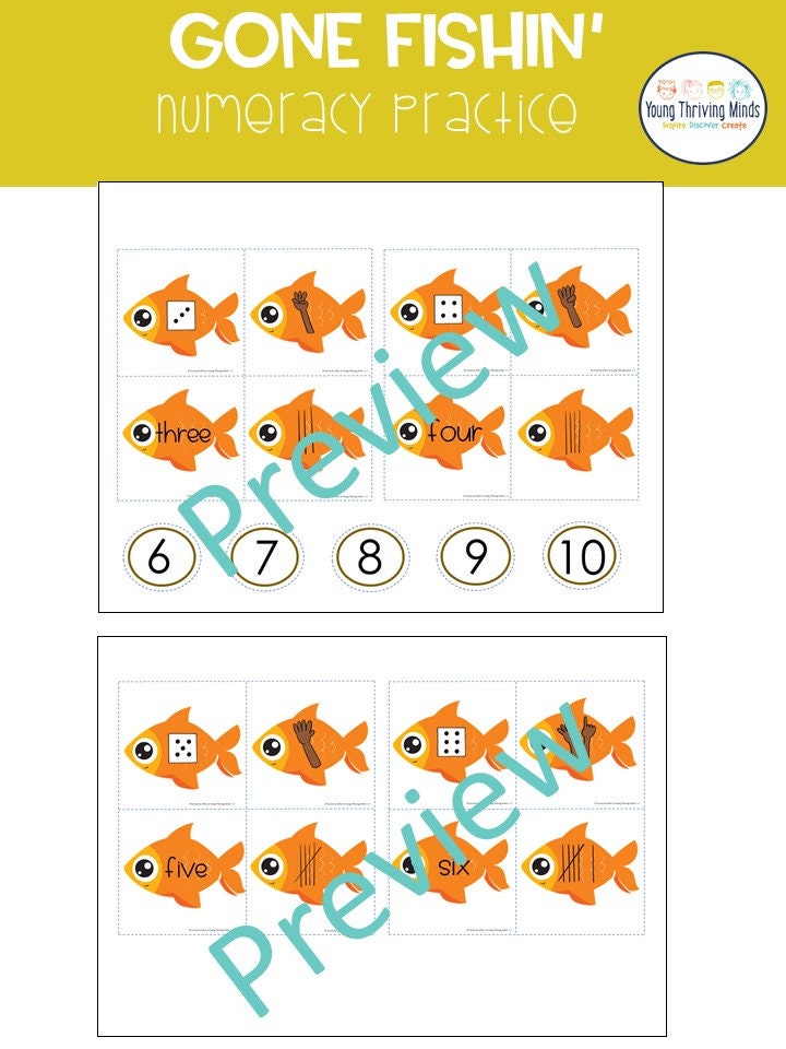 Printable Number Sense Pre K, Kindergarten Activity Preschooler ...