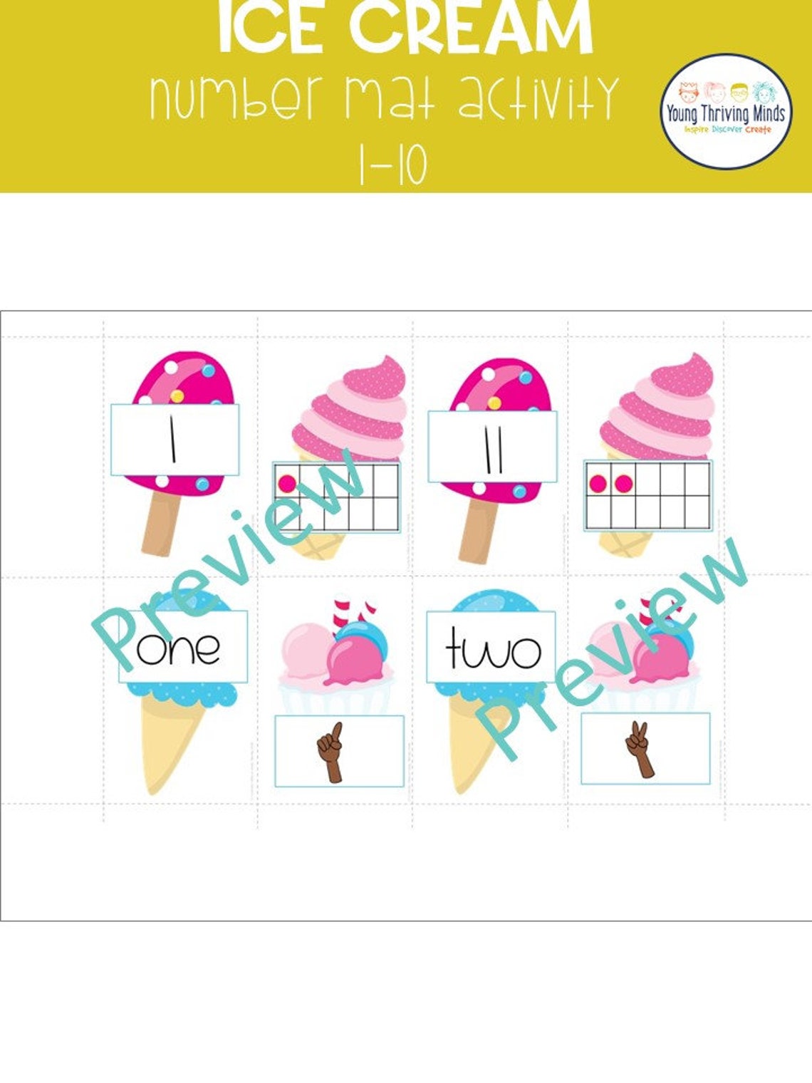 Number Mat Activity, Numbers 1-10, Printable Number Mat Activity ...