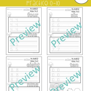 Preschool Pre K Kindergarten Numbers and Counting Math Bundle- Ice ...