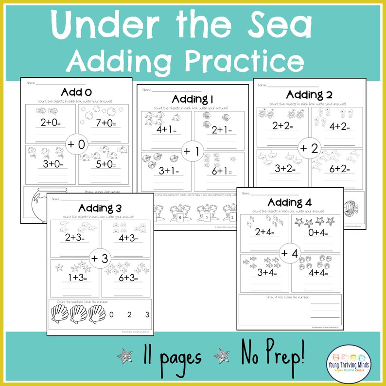 Adding Practice Preschool Printable- Numbers and Counting Preschool ...