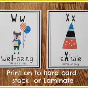 Mindfulness Alphabet Flash Card, Mindfulness Printable, Home School ...