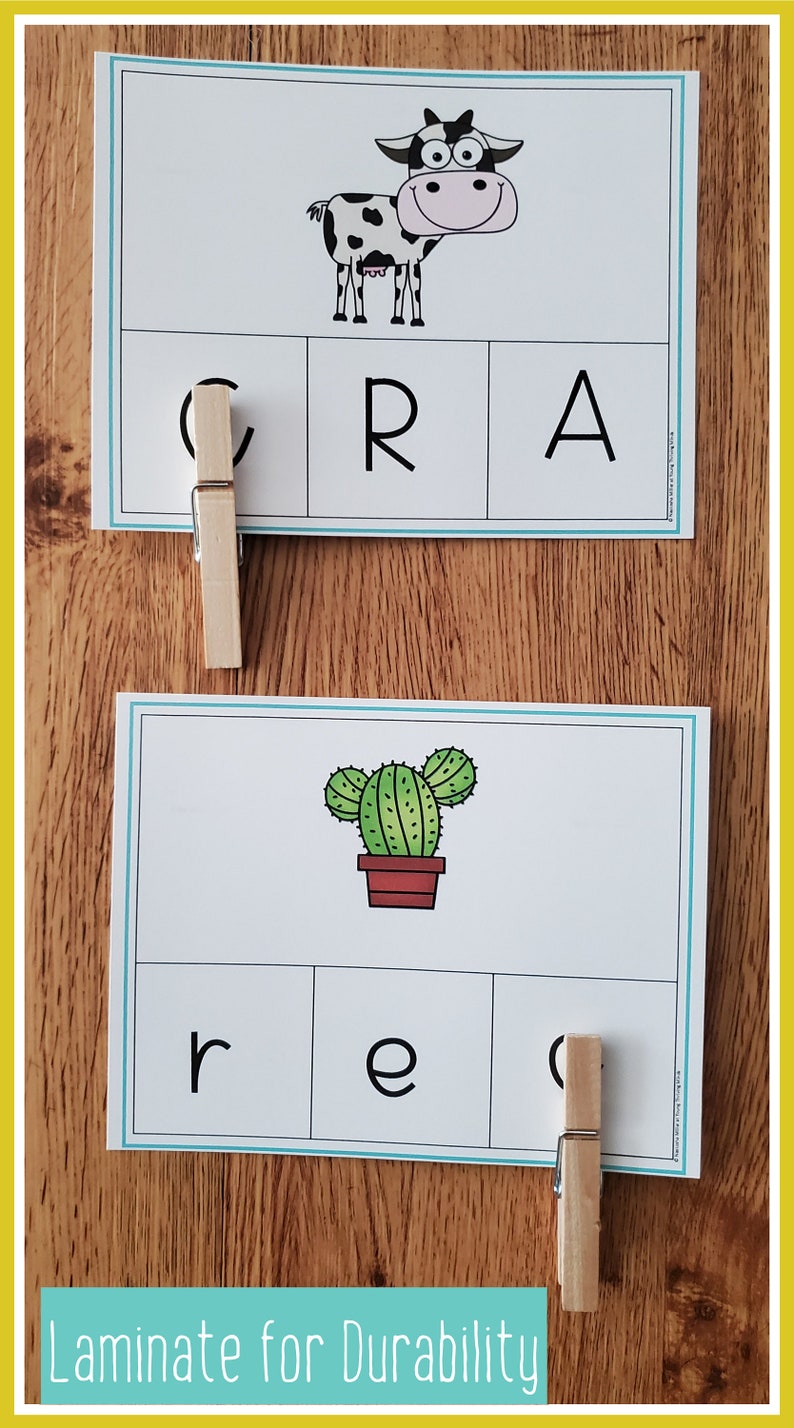 Alphabet & Beginning Sound Clip Card Activity A-Z Printable - Etsy