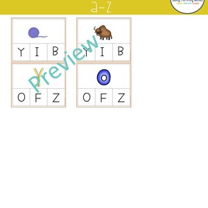 Alphabet & Beginning Sound Clip Card Activity, A-Z , Printable Alphabet ...