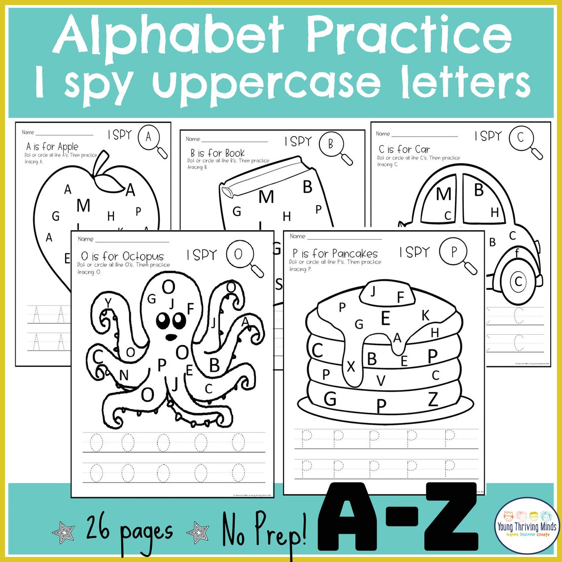 Alphabet Writing Practice/ ABC Letter Tracing/ Perfect for Parents ...