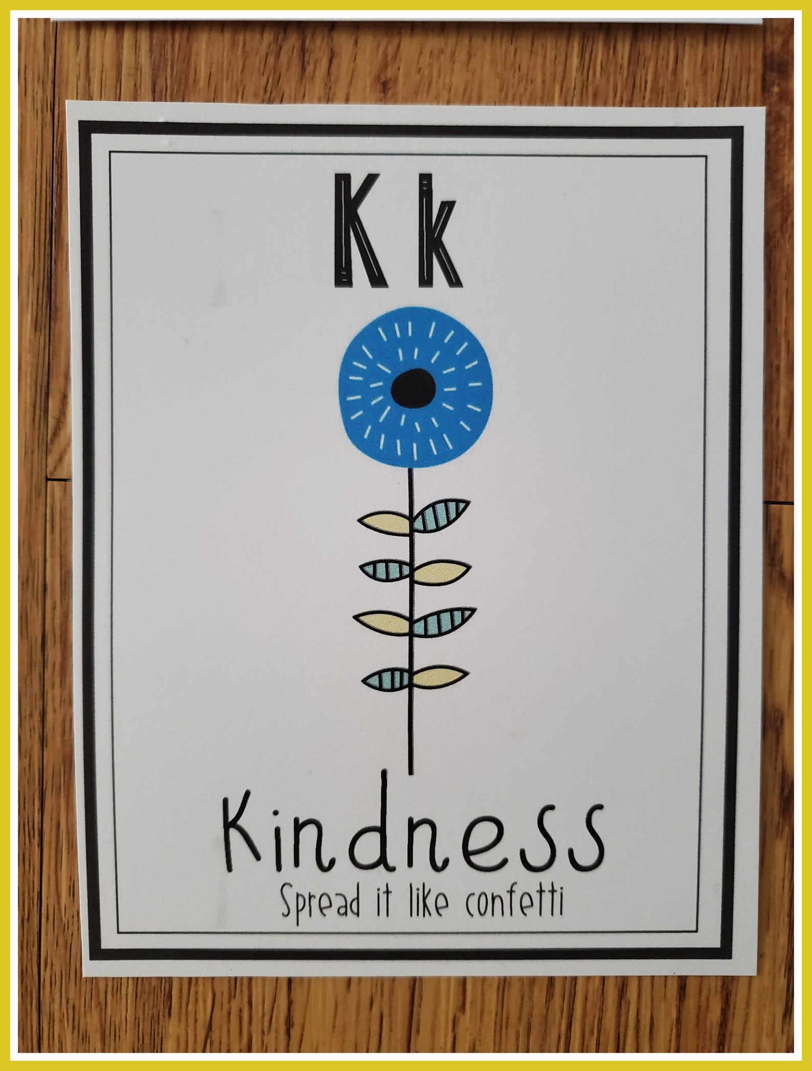Mindfulness Alphabet Flash Card, Mindfulness Printable, Home School ...