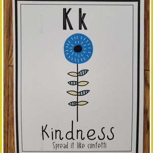 Mindfulness Alphabet Flash Card, Mindfulness Printable, Home School ...