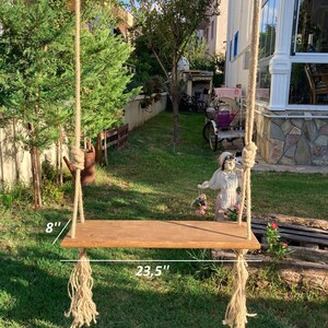 Tree Swing, Wooden Rope Swing, Rustic Long Lasting Outdoor Swing ...