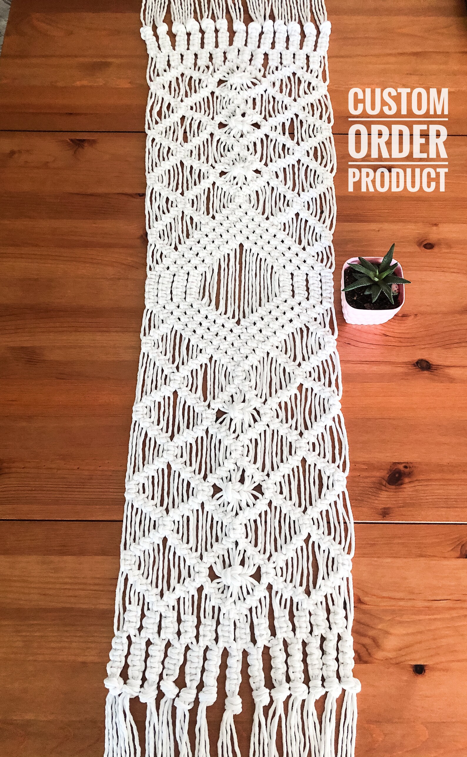 Macrame Table Runner Dinner Table Runner Kitchen Table - Etsy