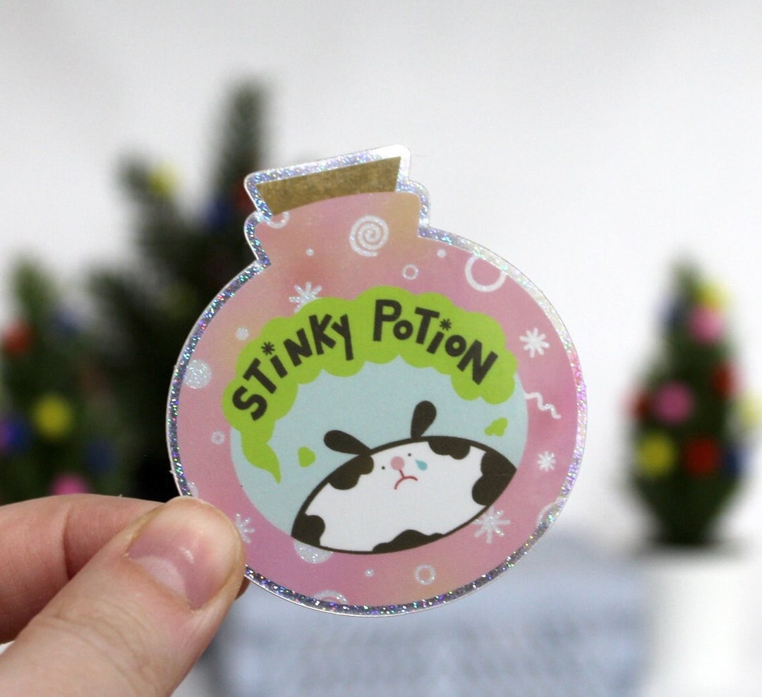 Stinky Potion Glitter Sticker - Cute Glossy Waterproof Vinyl Sticker - Etsy