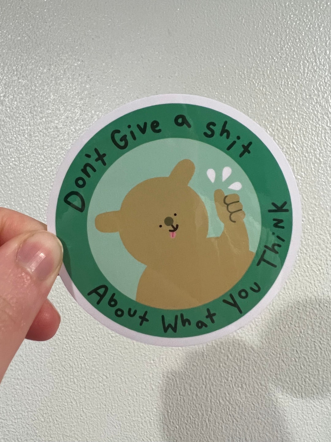 Dont Give a Shit Glossy Vinyl Sticker - Etsy