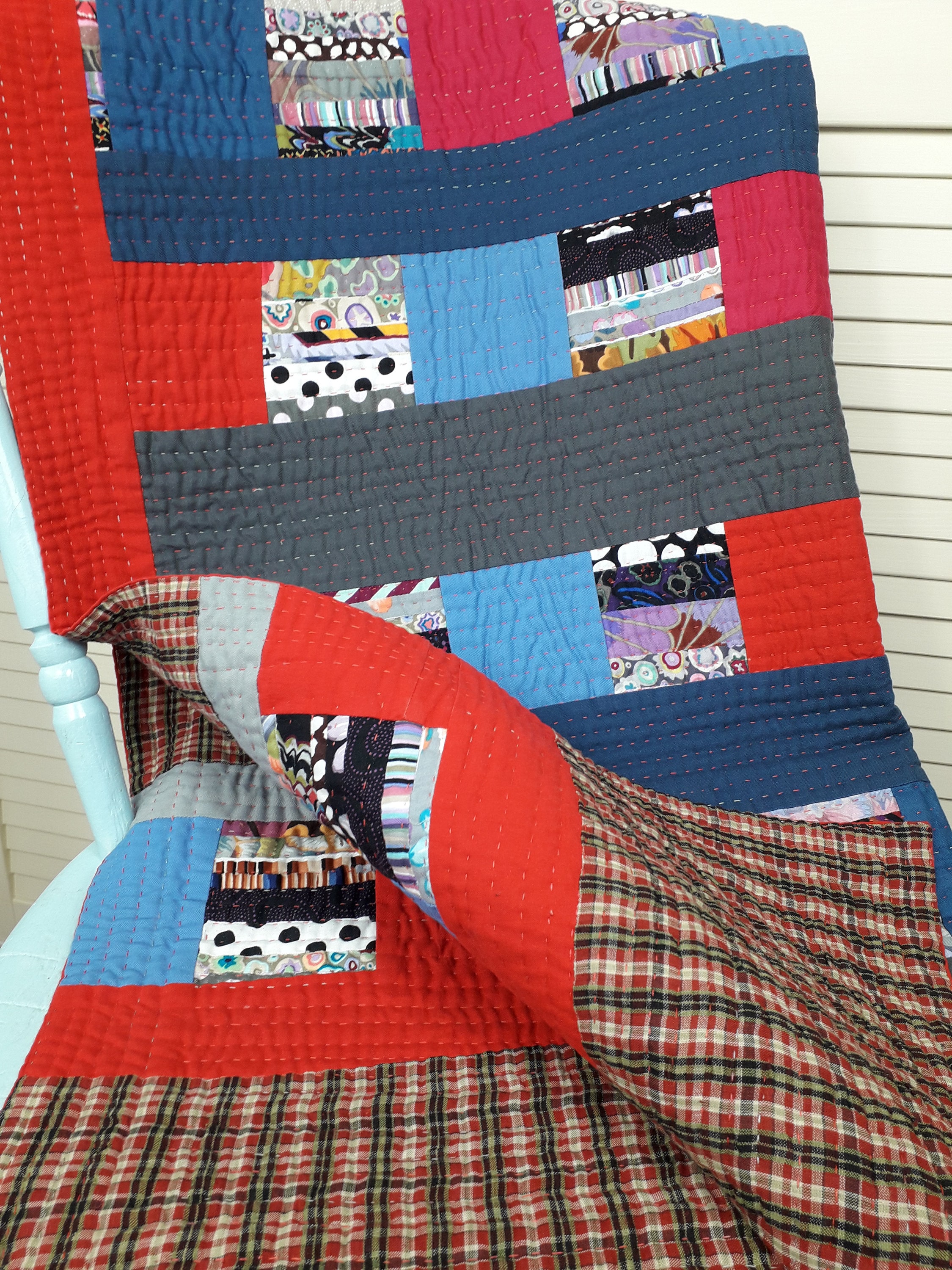 Handmade Patchwork Quilt - Etsy