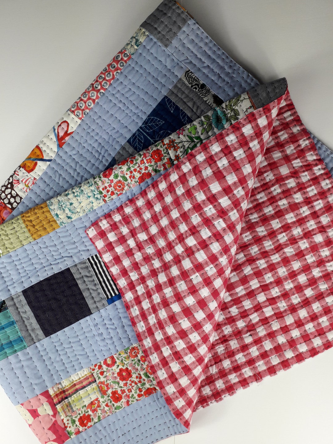 Handmade Patchwork Quilt - Etsy