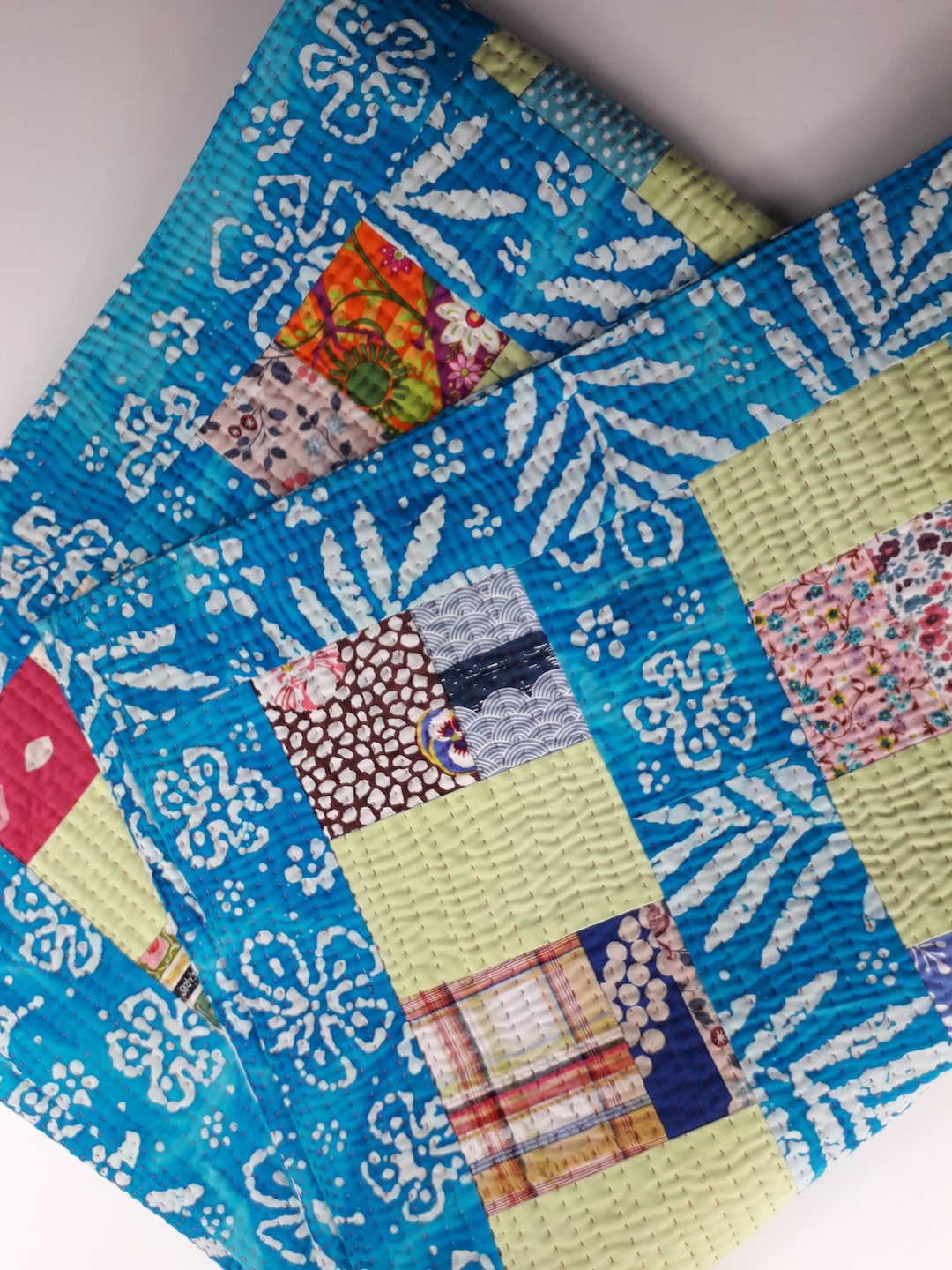 Handmade Patchwork Quilt - Etsy